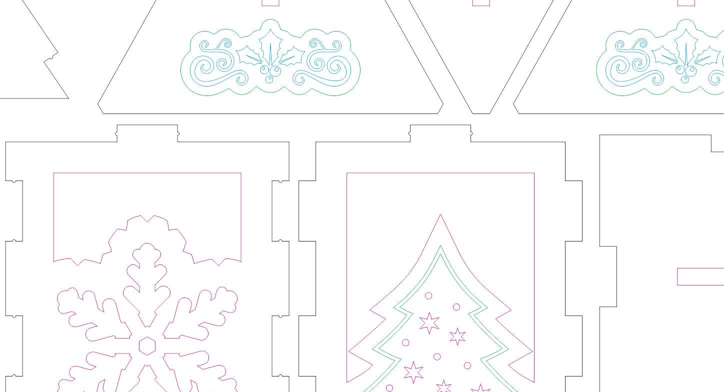 Lantern laser cut files Glowforge SVG Christmas ornament | Etsy