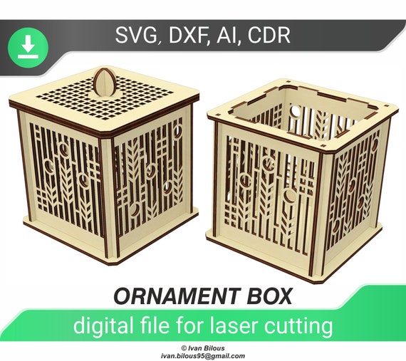 Layered Box SVG Laser Cut File Pattern for Laser Cutting - Etsy