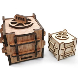 Safe Box - SVG Laser Cut File, Plywood Vector Plan for Glowoforge ...