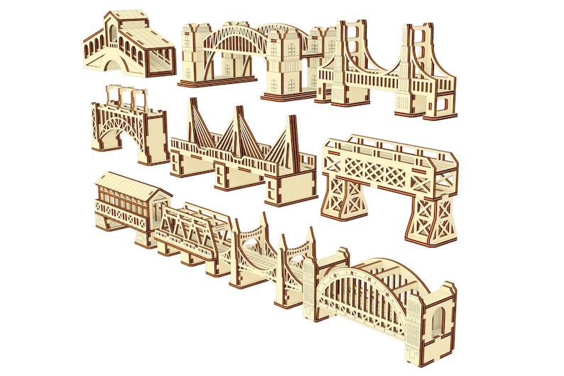 Bridges Miniature Laser Cut Files SVG Plan for Laser - Etsy Australia