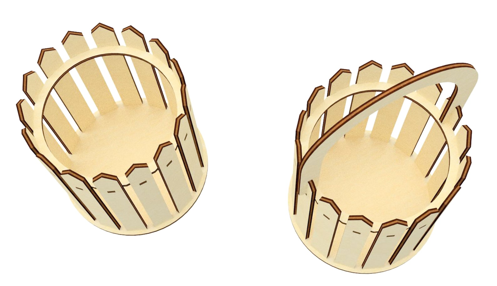 Laser Cut Easter Bucket Dxf Files for Laser Glowforge Files | Etsy