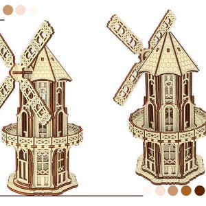 Windmill Laser Cut File – SVG DXF Template for Wooden DIY Project and ...