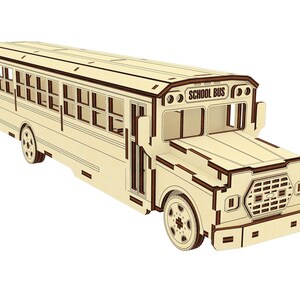 School Bus - Laser Cut File, 3d Puzzle Template (digital Plan) - Etsy