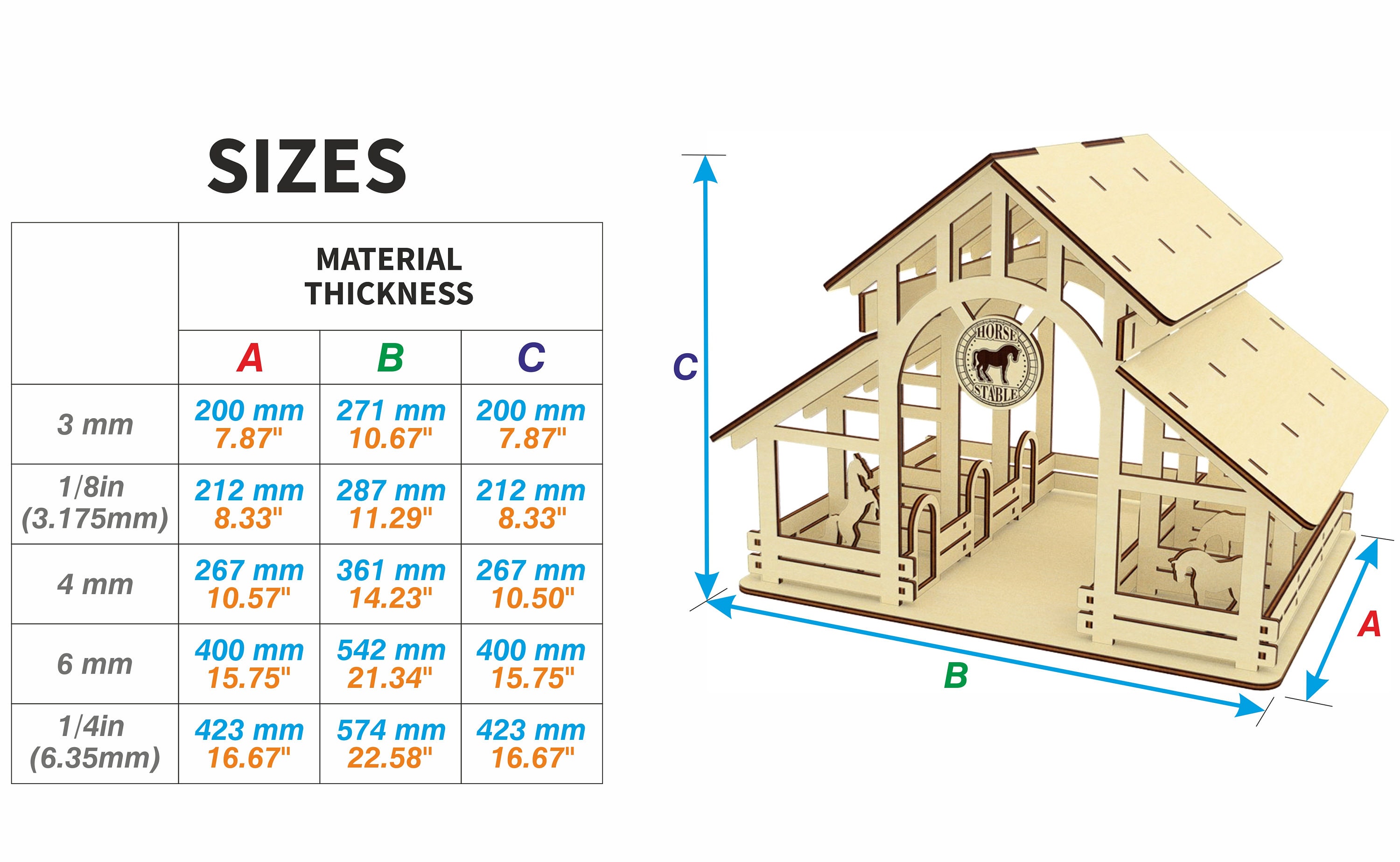 Horse Stable Dxf Files for Laser Cut Barn Svg Glowforge Files | Etsy