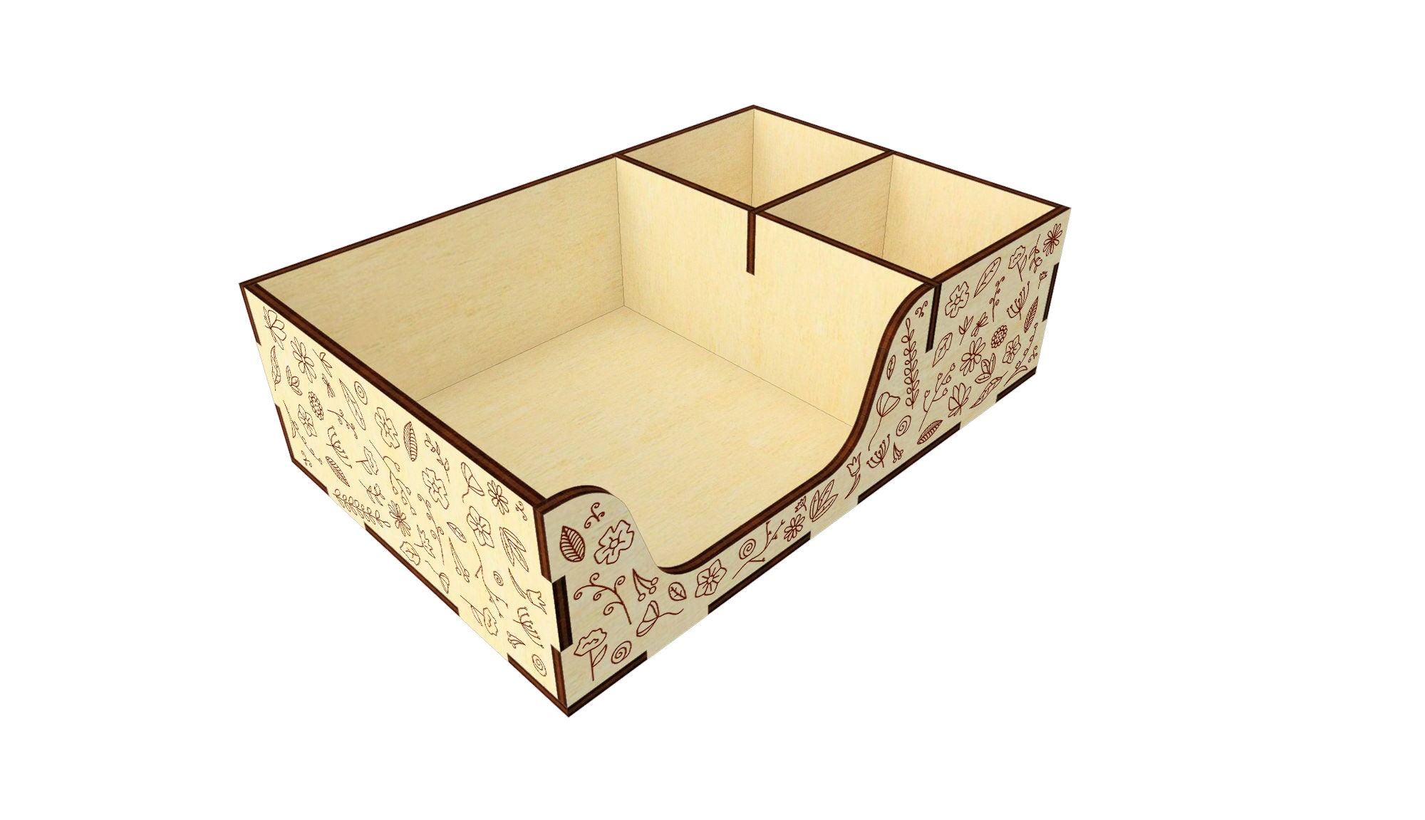 Napkin holder SVG laser cut file glowforge pattern | Etsy