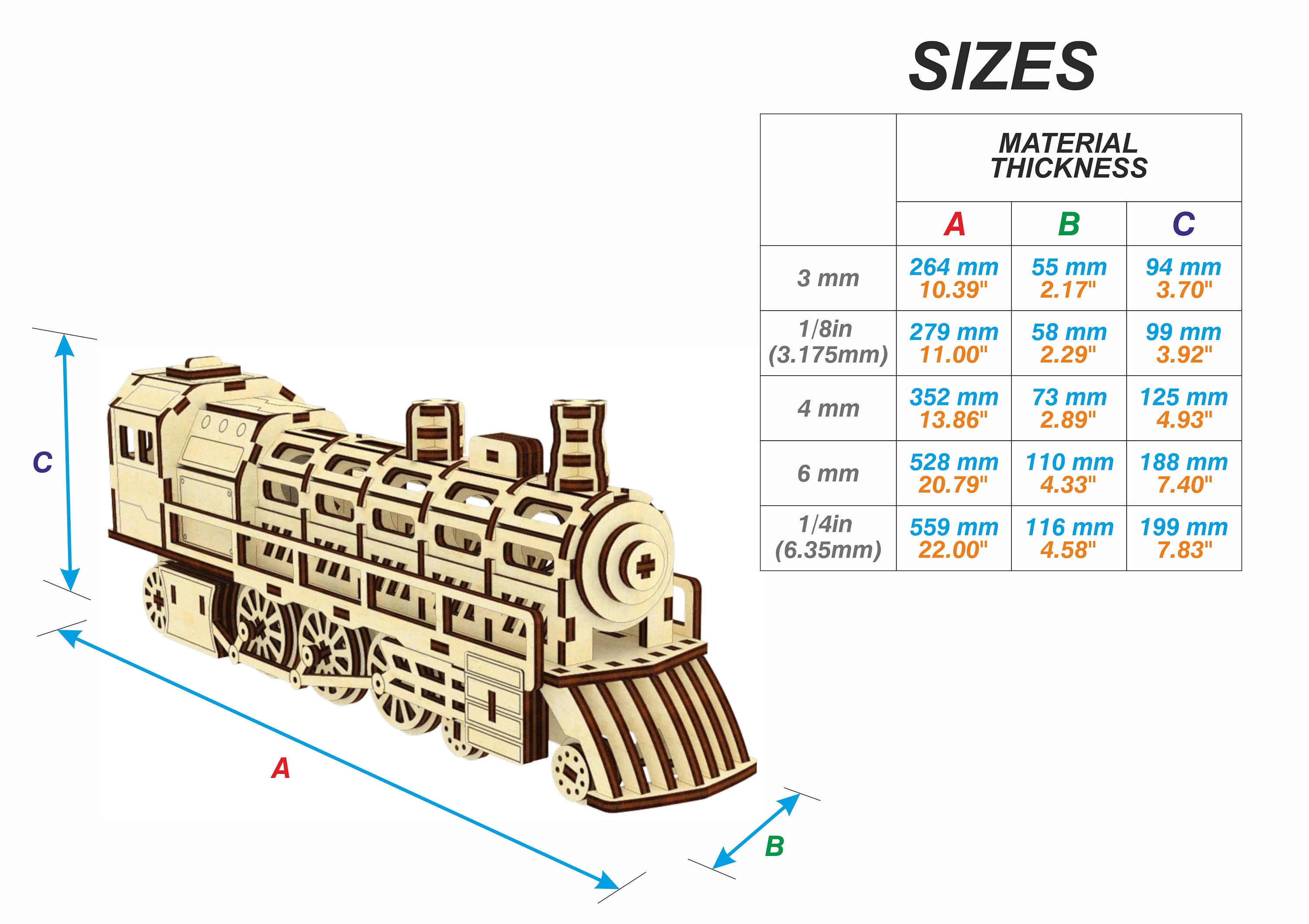 Wall Décor Train PDF Drawing Wall Art File Downloadable Files Steam ...