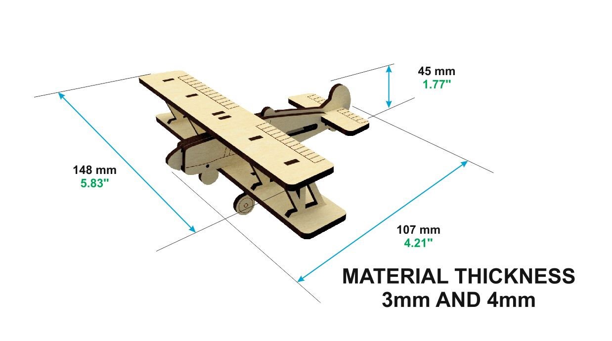 Laser Cut Files Airplane Model Dxf Files for Laser Cut Dxf Cnc - Etsy ...