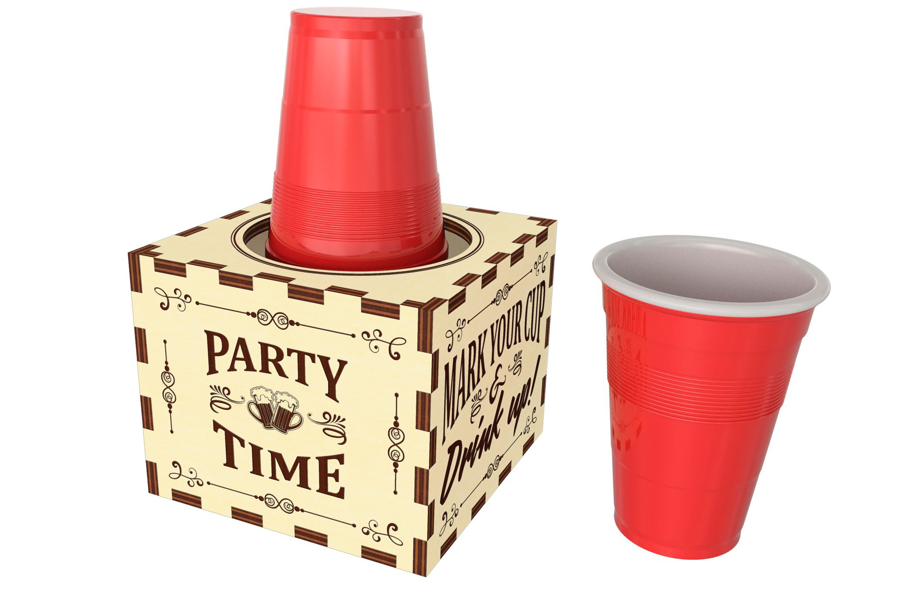 Solo Cup Holder SVG Laser Cut File Glowforge Pattern Cup Etsy Canada