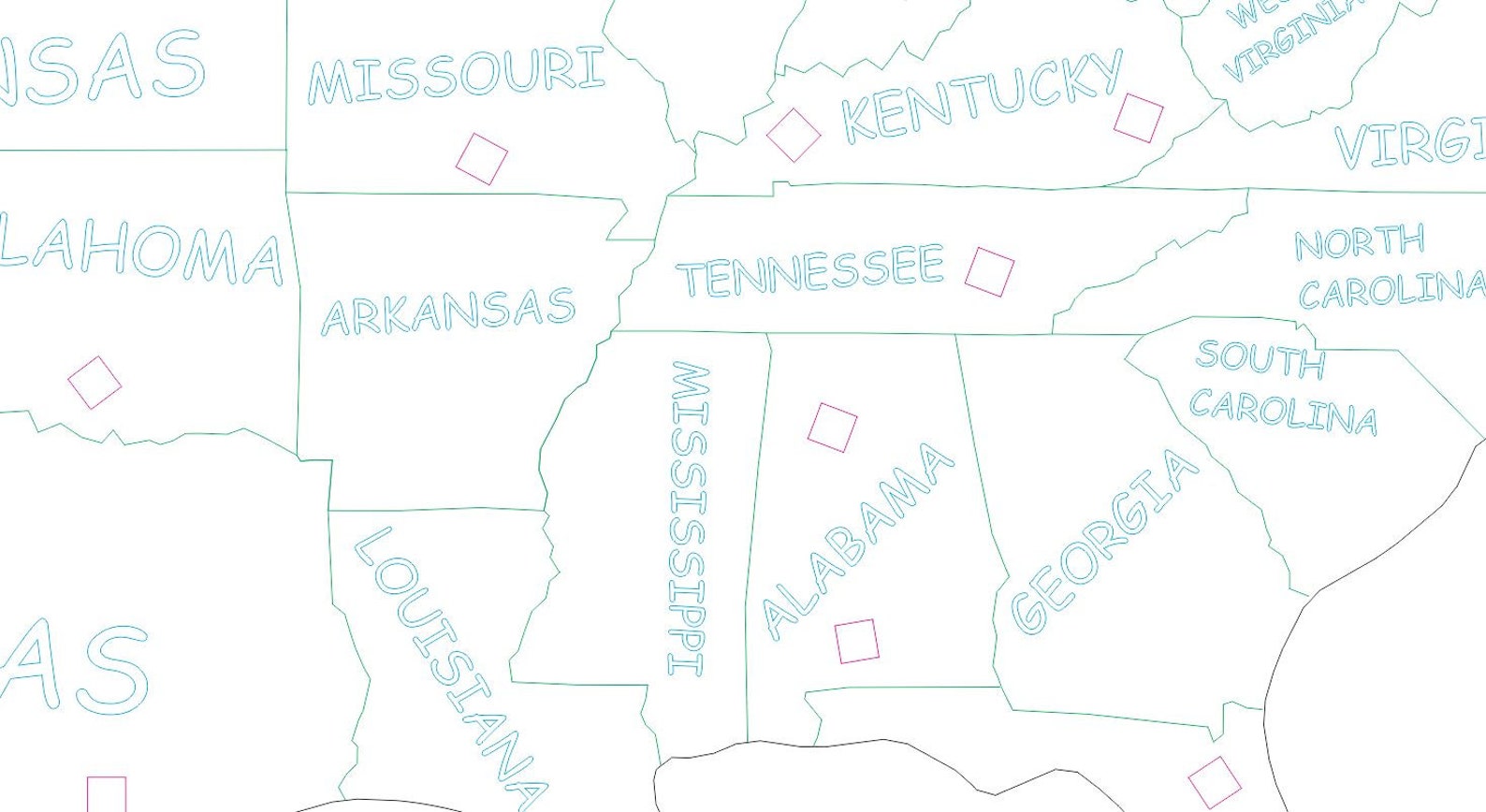 Usa Map Laser Cut File Svg Glowforge Usa Dxf Files for Laser - Etsy