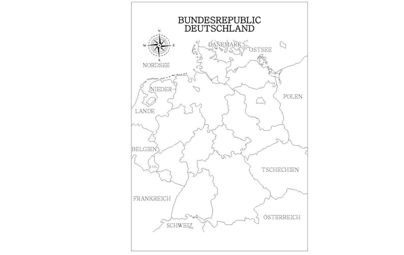 Germany Map Puzzle Dxf Files for Laser Cut Files Cnc - Etsy