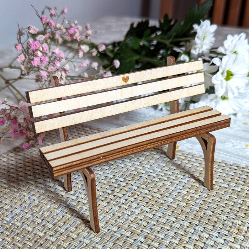 Laser Cut Bench Files: Miniature Bench SVG Plan (digital File) - Etsy