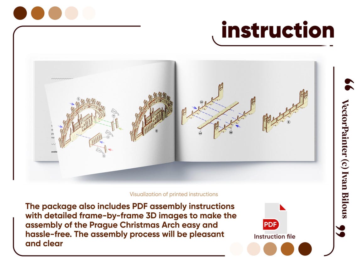 Prague Christmas Arch Laser Cut File – SVG Schwibbogen Plan (digital ...