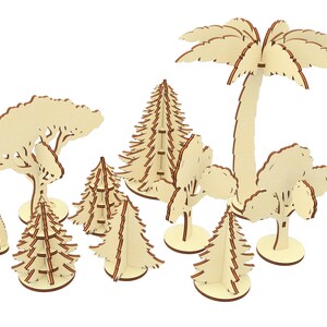 Forest - Laser Cut 3d Design, Glowforge Pattern, Christmas Tree - Etsy