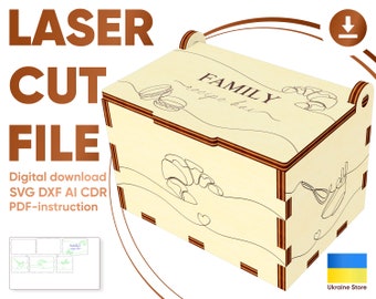 Recipe Box Svg File - Etsy