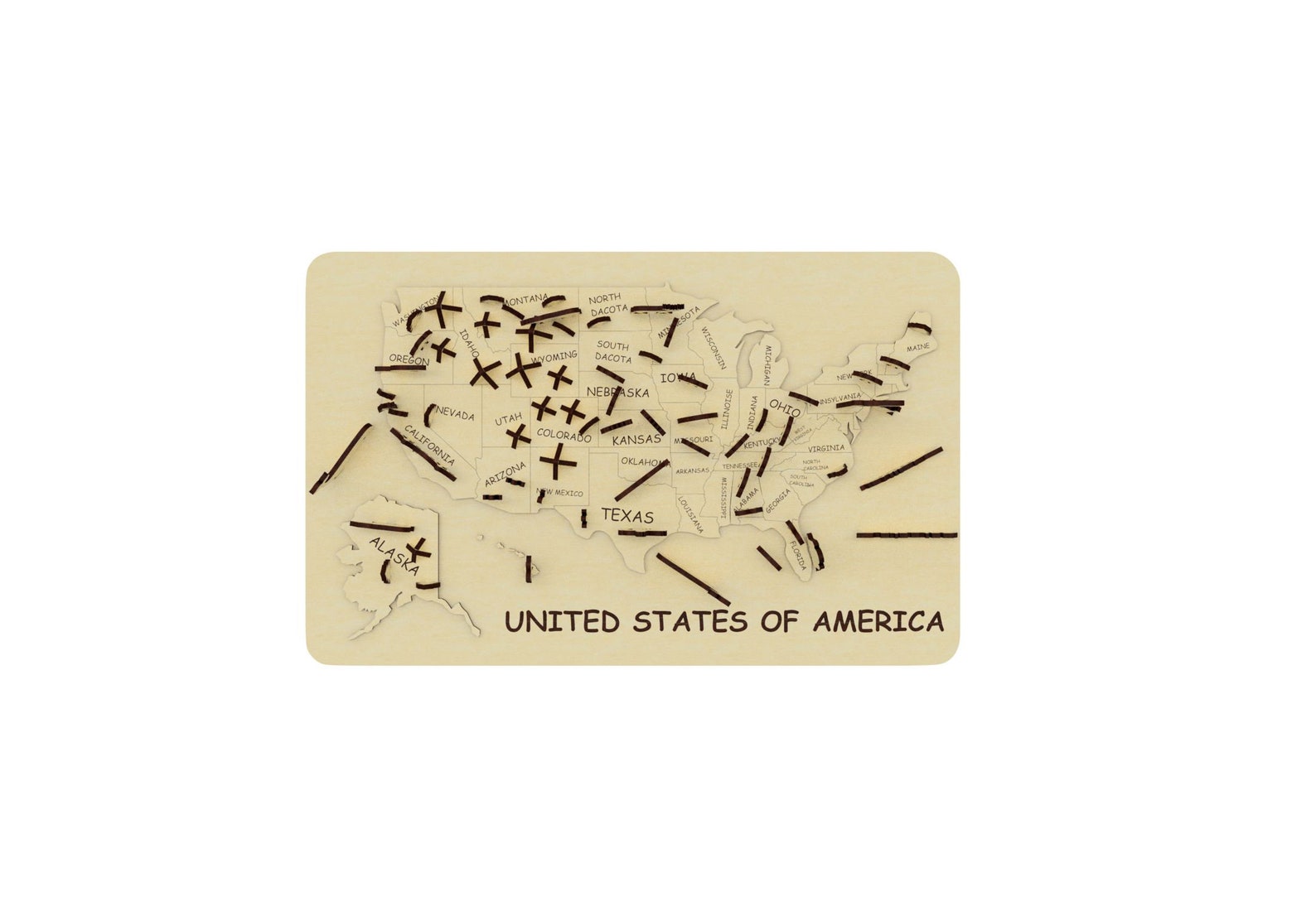 Usa Map Laser Cut File Svg Glowforge Usa Dxf Files for Laser - Etsy