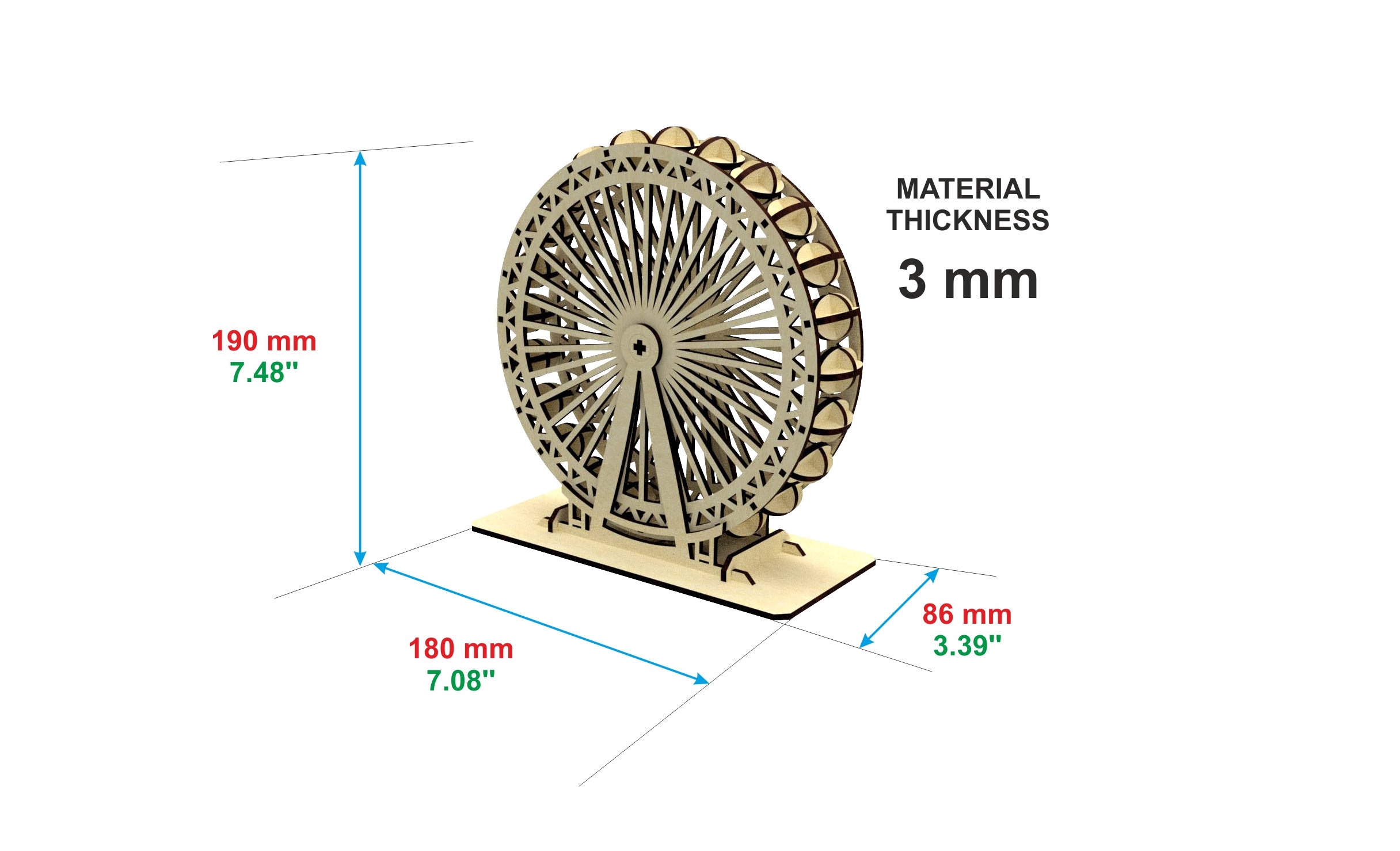 Laser Cut Files Ferris Wheel Dxf London Eye Dxf Files for - Etsy UK