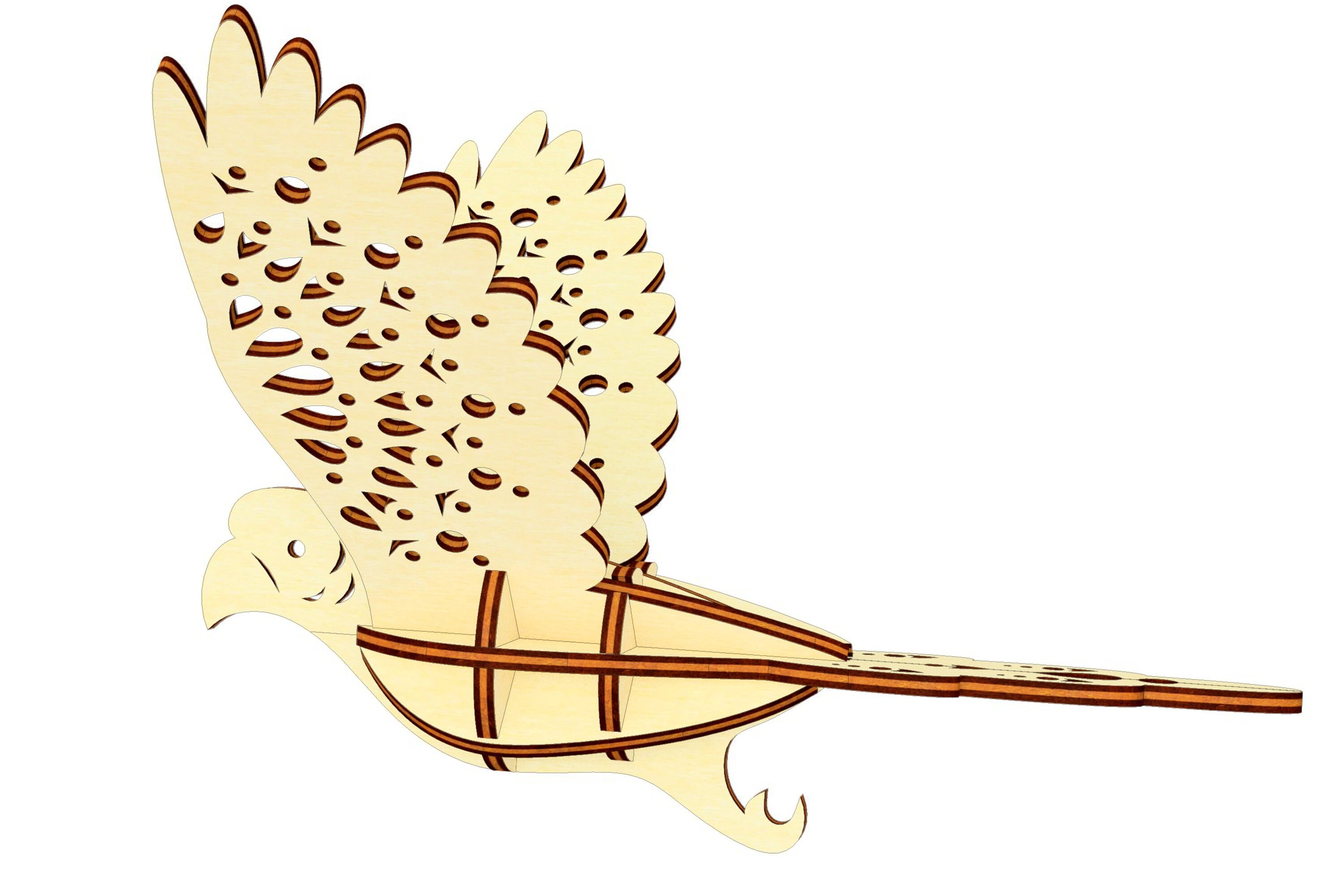 Parrot SVG Laser Cut File Glowforge Pattern Bird Ornament - Etsy