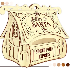 Christmas Post Box - Laser Cut File, Mailbox for Santa Claus Letters ...