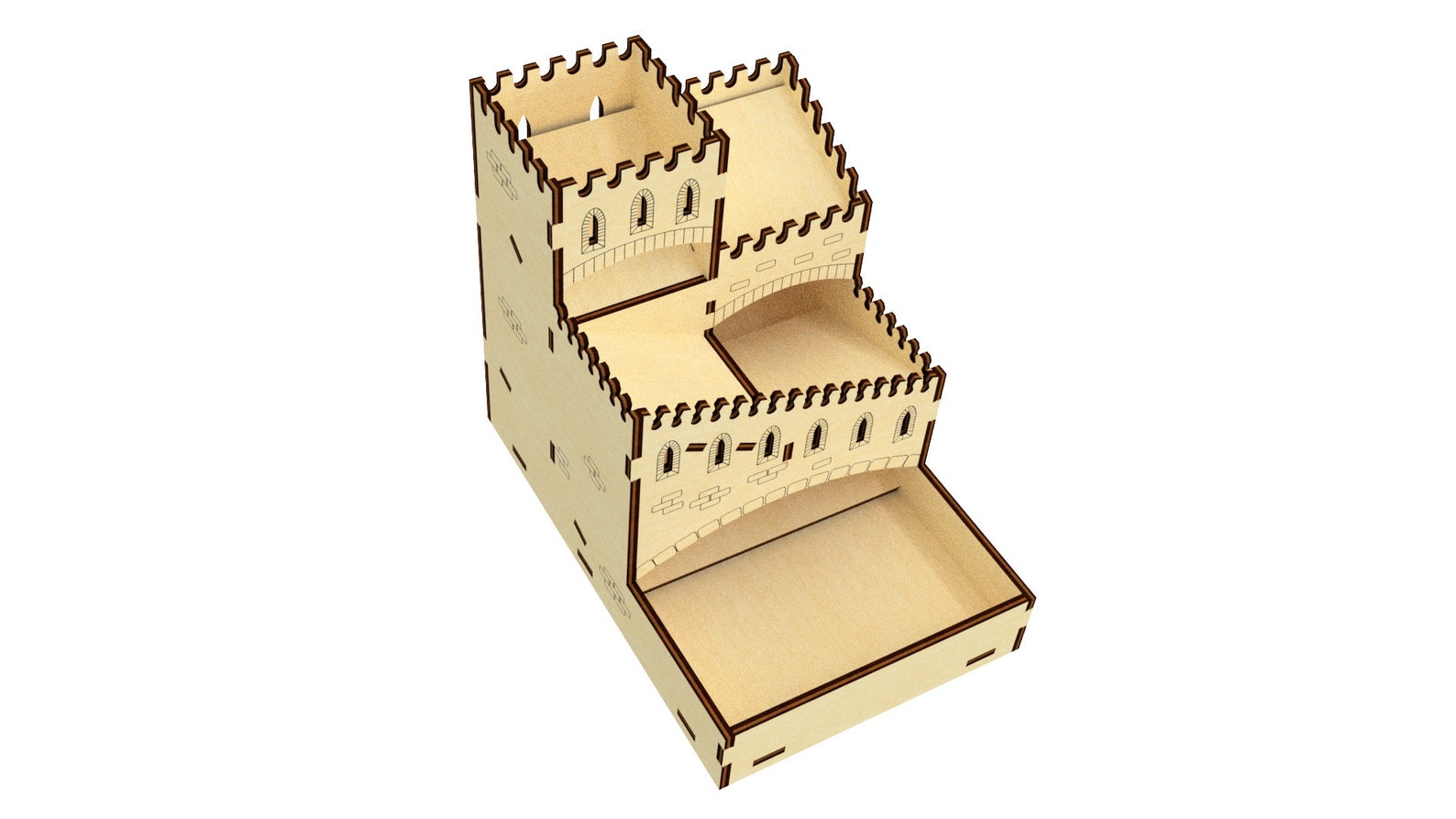 Laser cut model dice tower dxf files for laser engraved cnc | Etsy