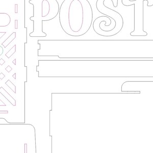 Post Box - Laser Cut File, Mail Box for Letters Digital Plan for Laser ...