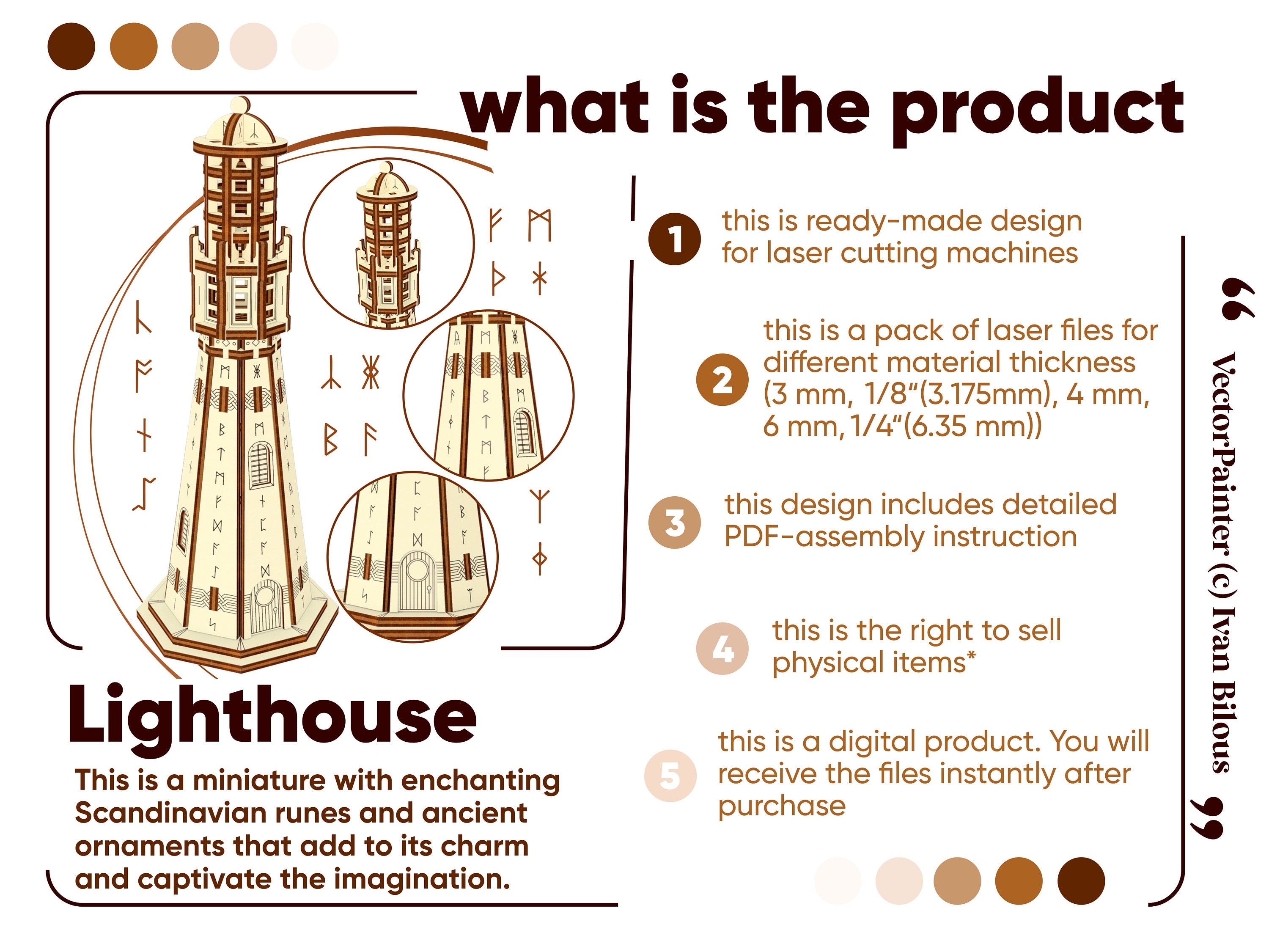 Lighthouse SVG Laser Cut File 3d Puzzle Plan for Laser - Etsy Canada