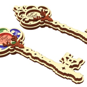 Santa's Magic Key - SVG Laser Cut File, Digital Plan for Cutting ...