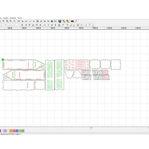 Teacher Pencil Holder SVG Laser Cut File, Glowforge Pattern - Etsy ...