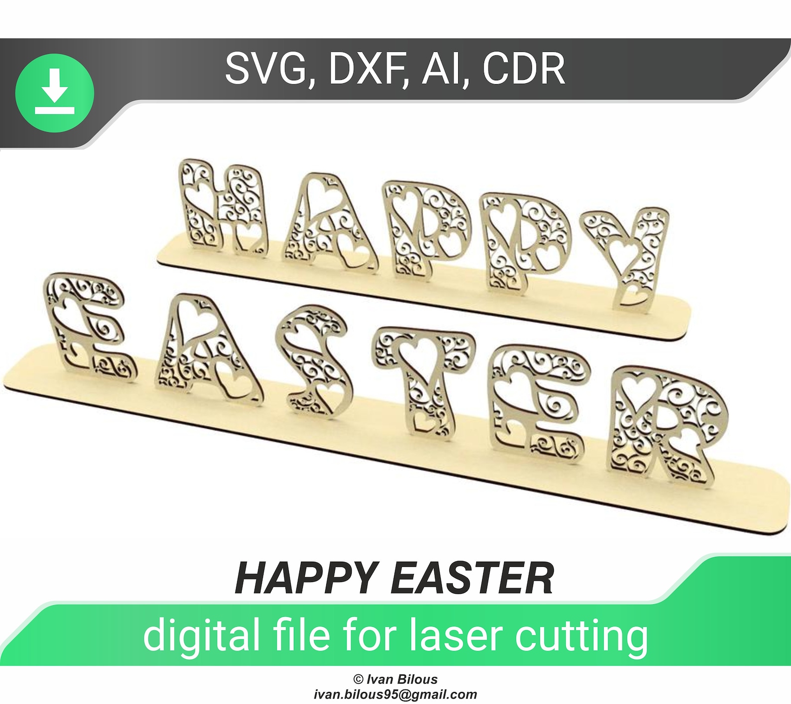 Laser Easter Egg Dxf Files for Laser Cut Files Dxf Plan - Etsy