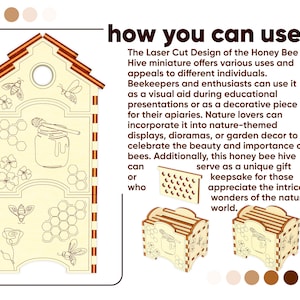 Honey Bee Hive Laser Cut File, SVG Template for Laser Cutting Machines ...