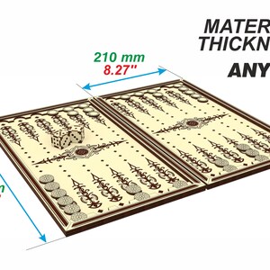 Backgammon Laser Cut Files, SVG Digital Plan for Cutting Machines - Etsy