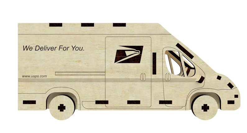 Mail Truck Model - Laser Cutting Template, SVG Digital File (instant ...