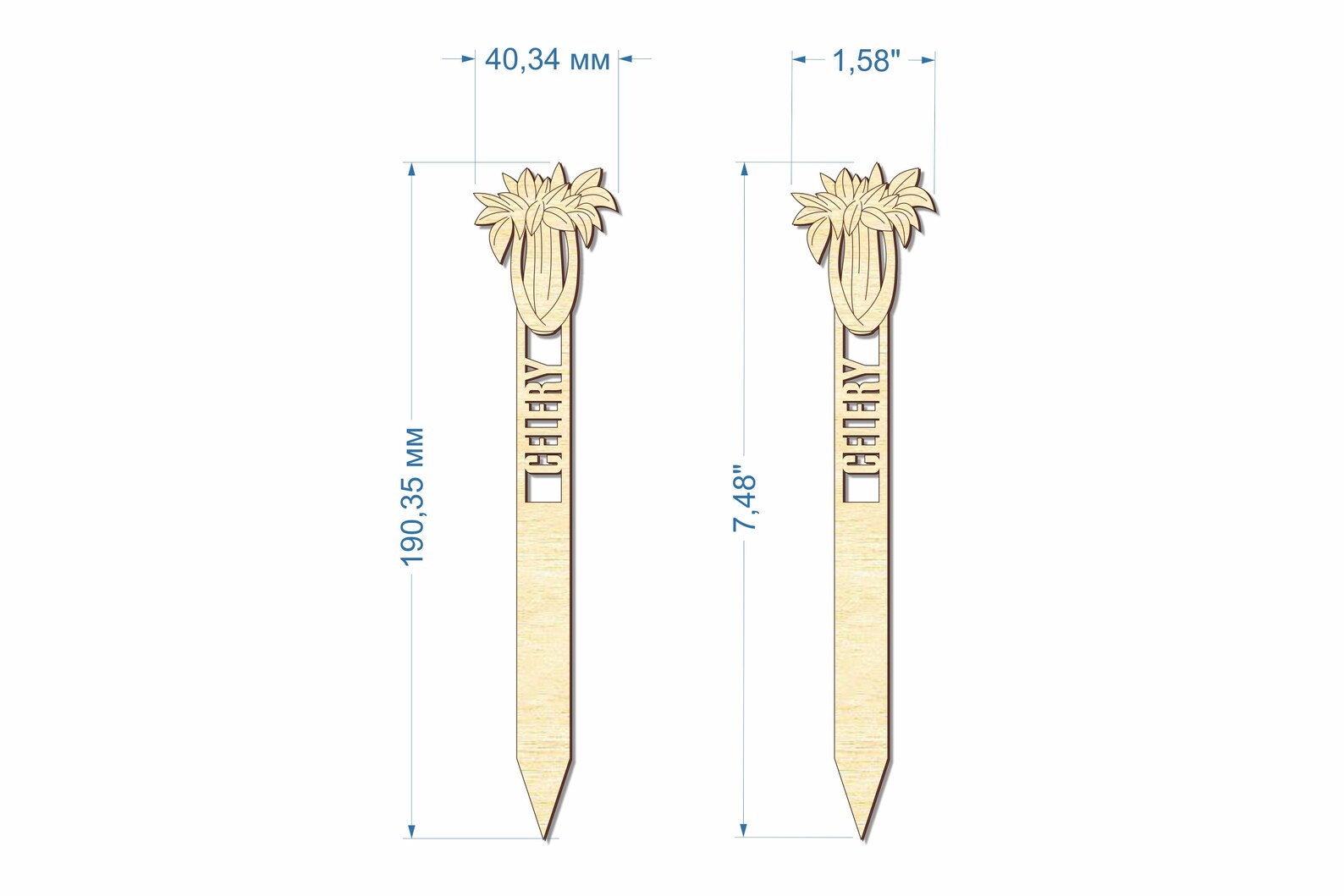 Garden Stakes Laser Cut File SVG DXF AI Plant Markers - Etsy