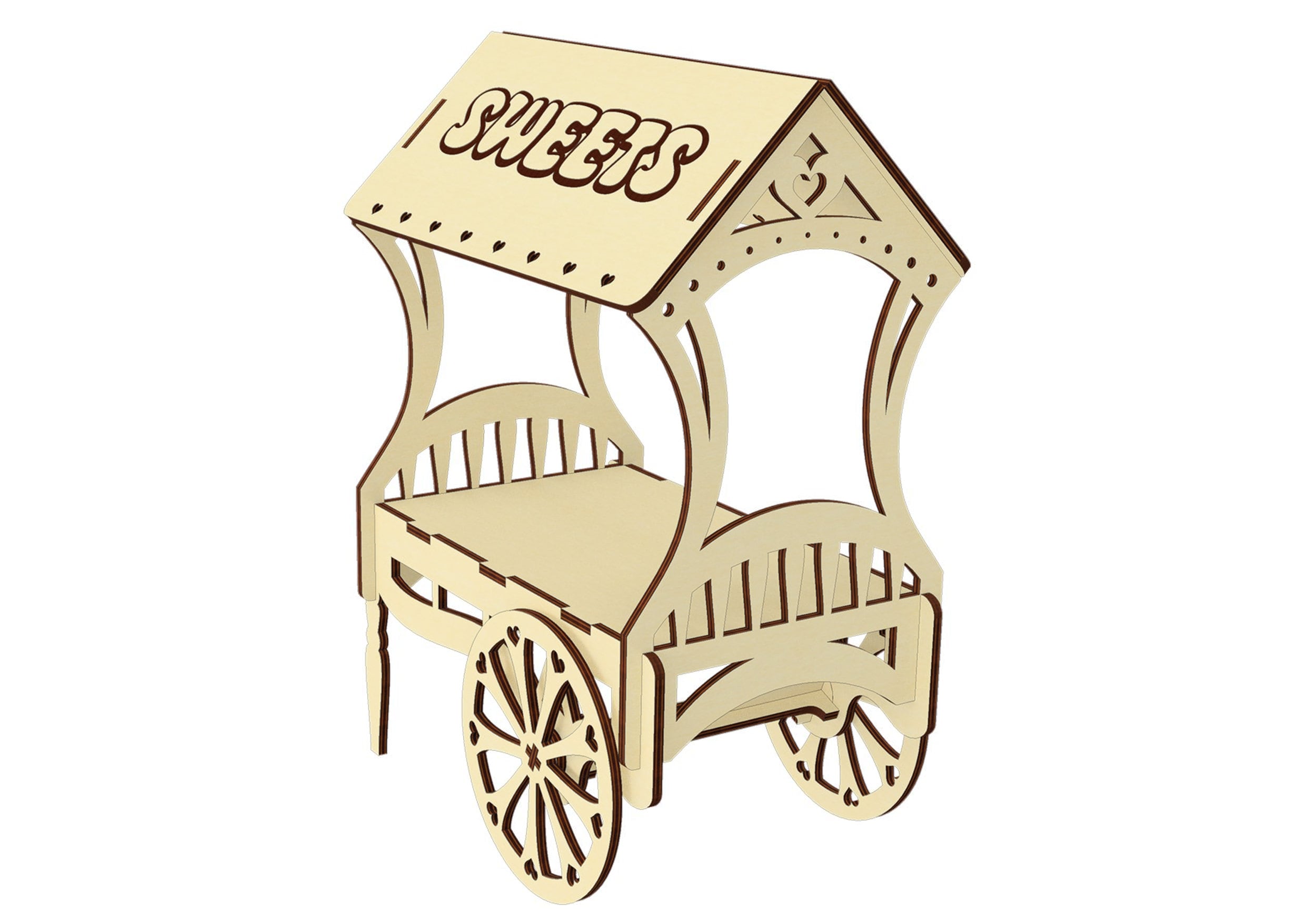 Sweet Cart, Svg Laser Cut File Glowforge Pattern - Etsy Australia