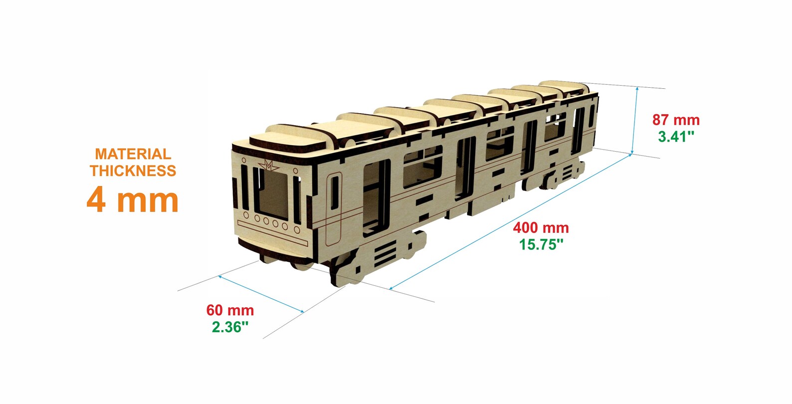 Laser Cut File Metro Dxf Files for Laser Files Subway Model | Etsy