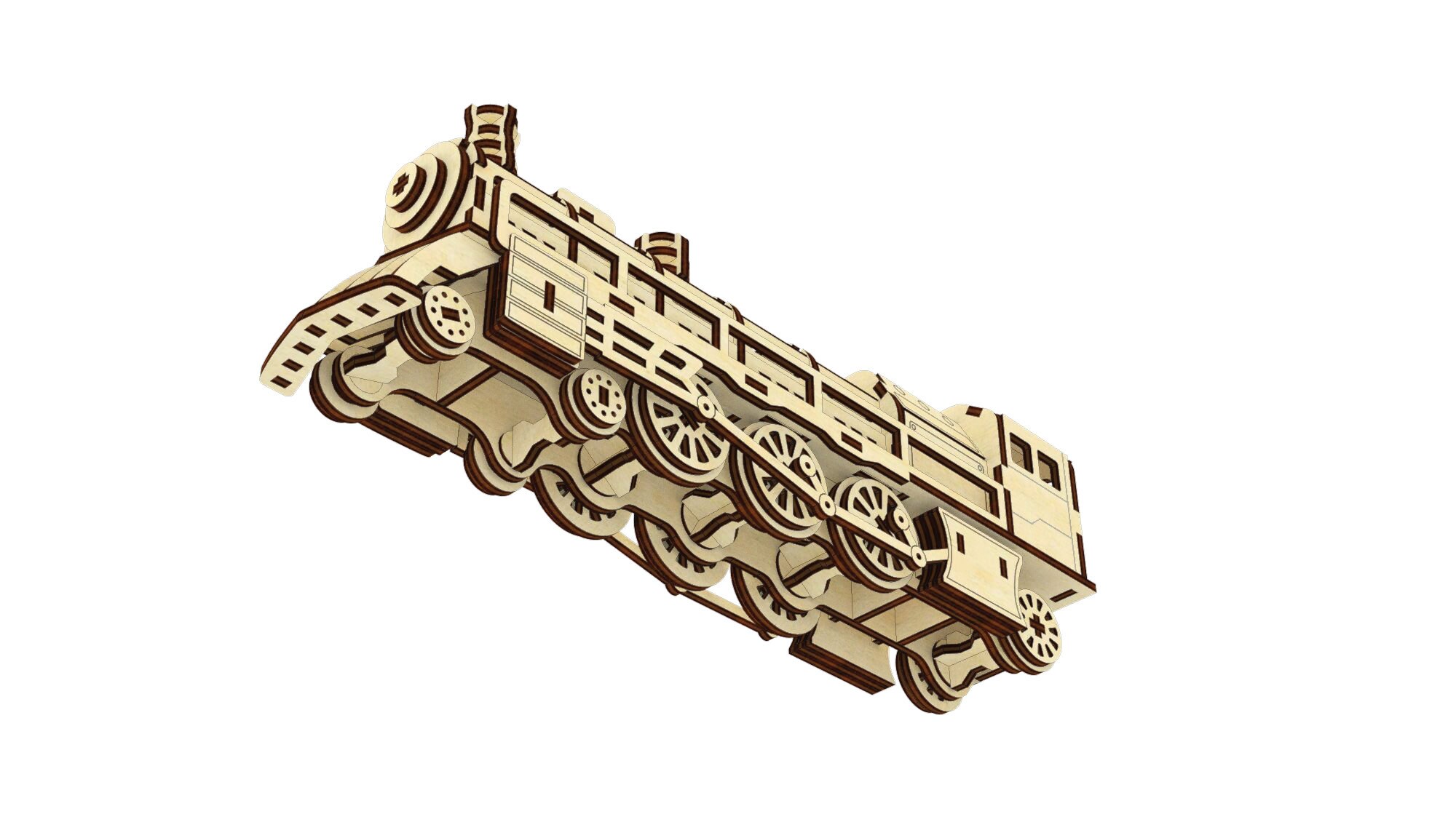Train Locomotive - Laser Cut File, SVG of Vintage Engine Vehicle ...