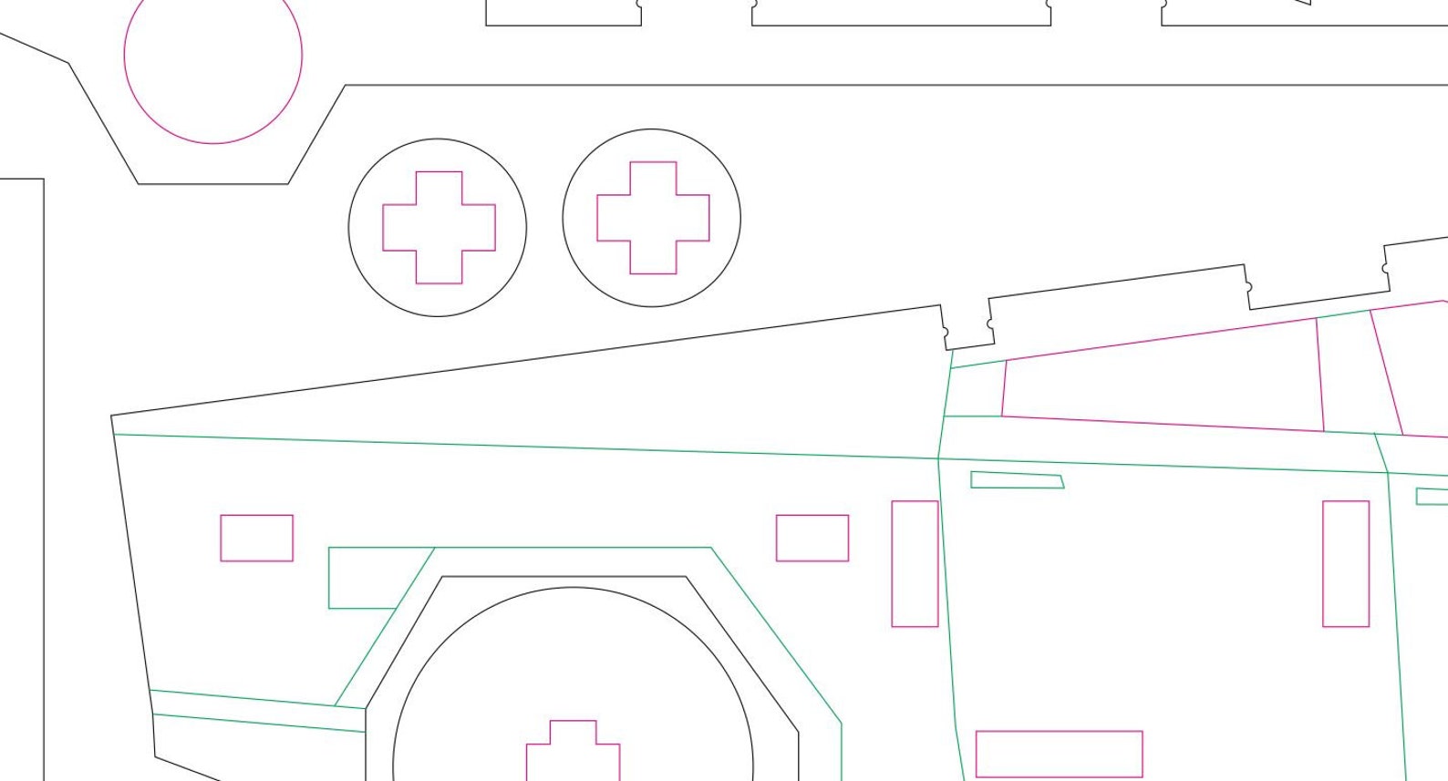 Laser cut tesla cybertruck dxf files for laser tesla 3d model | Etsy