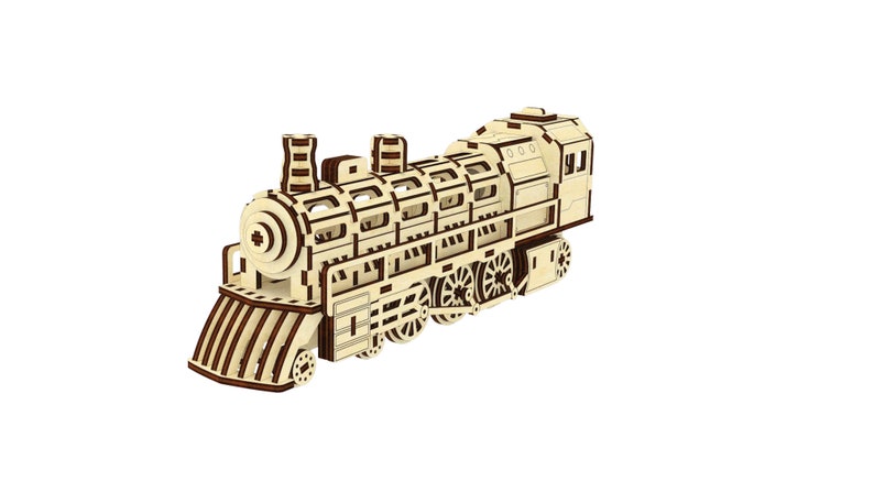 Train Laser Cut Files Dxf Locomotive Cnc Plan for Laser Files - Etsy