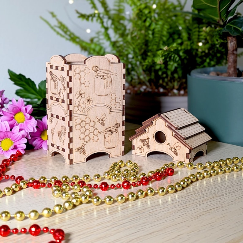 Honey Bee Hive - Laser Cut File, SVG Template for Laser Cutting ...