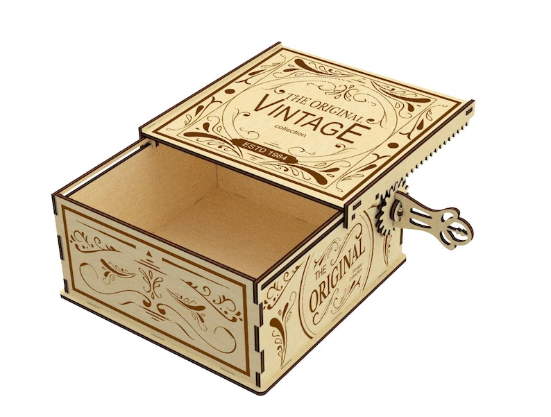 Cnc Plans Box Template Laser Cut Box Cnc Wood Box Template Dxf Etsy