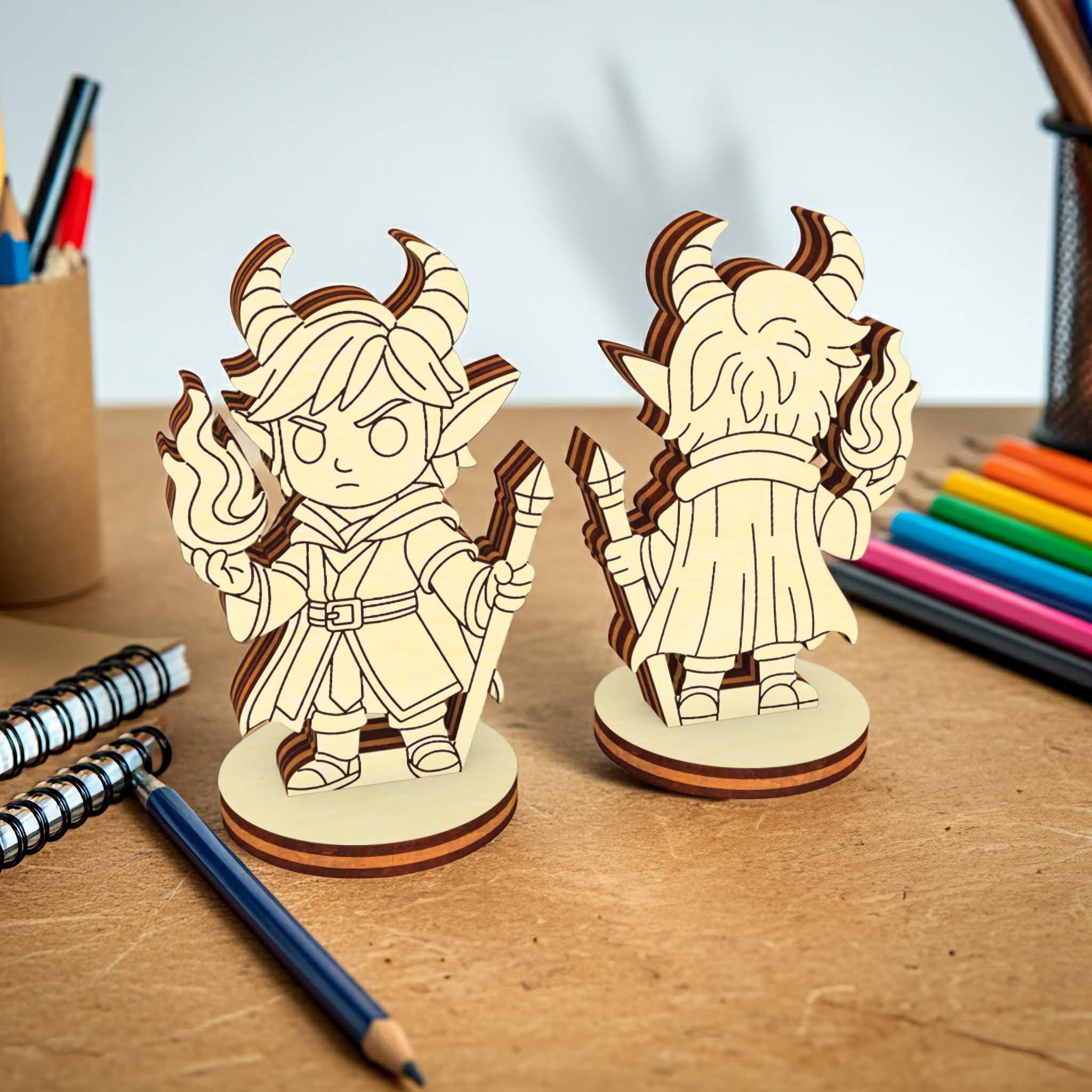 Fantasy RPG Tabletop Miniatures Bundle, Laser Cut Digital File - Etsy