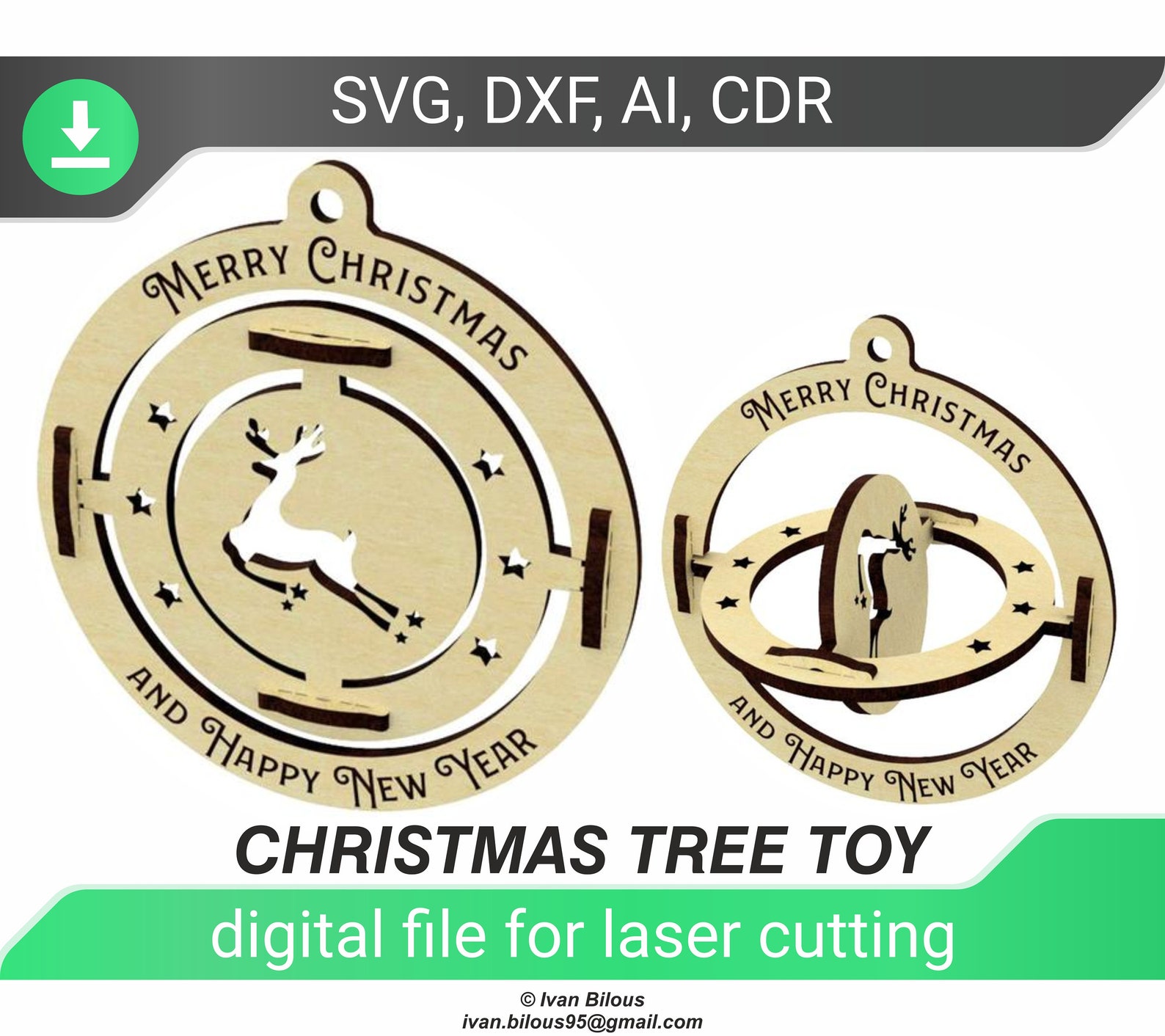 Christmas laser files dxf christmas tree toys laser xmas dxf | Etsy