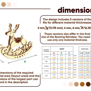 Rocking Reindeer Laser Cut File: Christmas SVG Vector Plan (digital ...