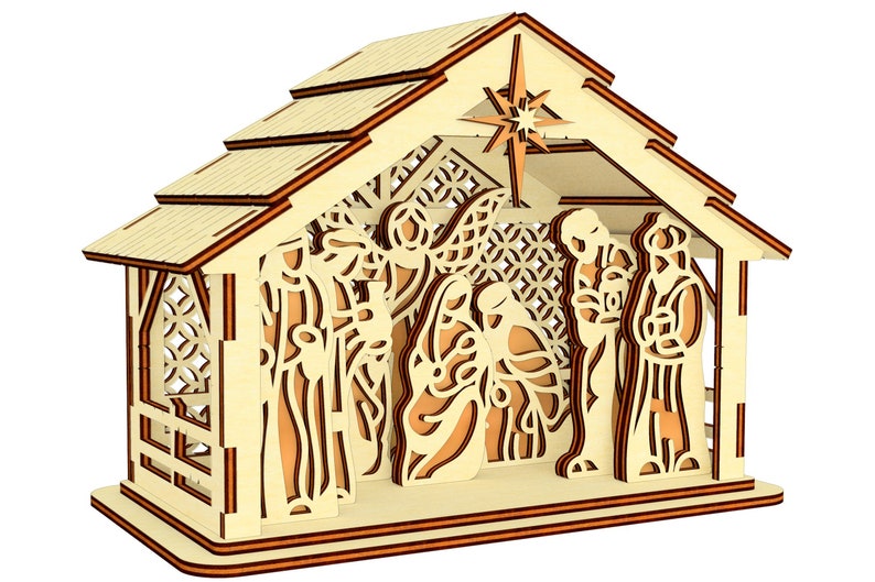Nativity Scene Laser File SVG Plan for Laser Cutting - Etsy