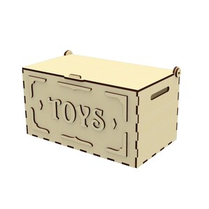 Box for Toys - Laser Cut File, SVG Vector Plan for Cutting Machines and ...