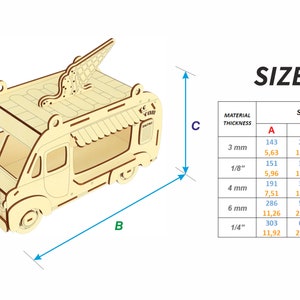Ice Cream Van Bird Feeder - Laser Cut File, SVG Template Plywood ...