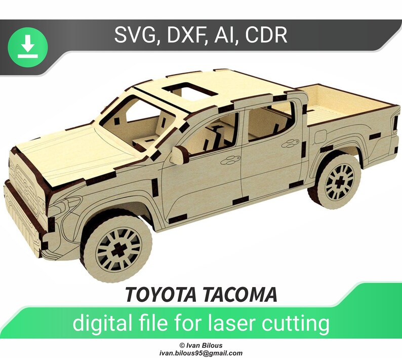 Glowforge Svg Laser Files Car Dxf Files for Laser Cut Pick up - Etsy