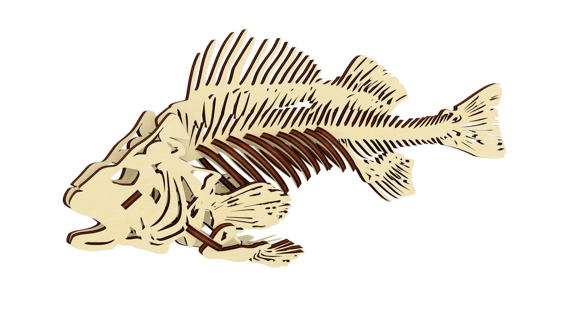 Laser Cut Fish Svg Glowforge File Skeleton Laser Files Fish | Etsy ...