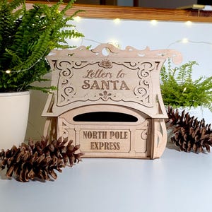 Christmas Post Box - Laser Cut File, Mailbox for Santa Claus Letters ...