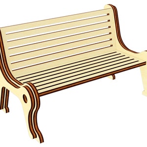 Laser Cut Bench Files: Miniature Memry Bench Set of 5 SVG Plan (digital ...
