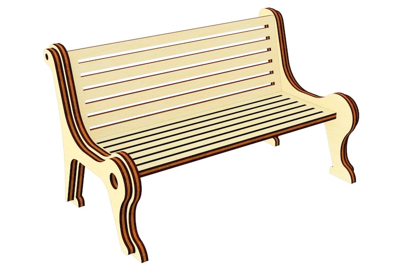 Laser Cut Bench Files: Miniature Bench SVG Plan (digital File) - Etsy